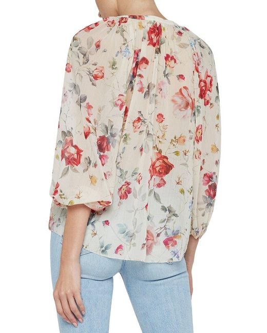 L'Agence Teagan Dolman Sleeve Blouse | Lyst UK