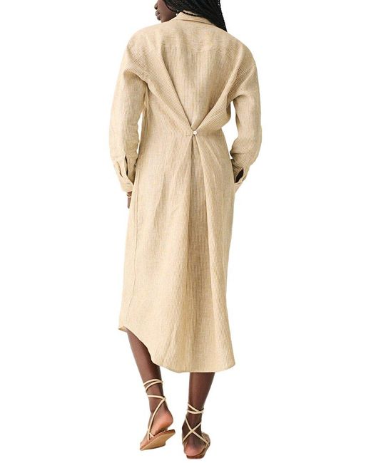 Faherty Laguna Linen Maxi Dress in Natural | Lyst
