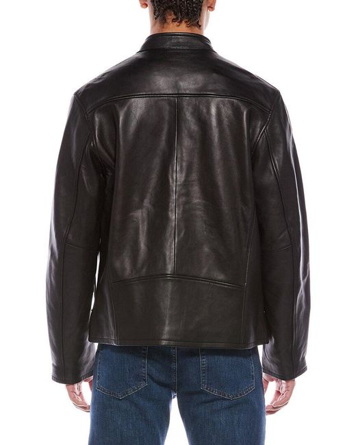 Robert Graham Lamb Leather Jacket in Black for Men | Lyst UK