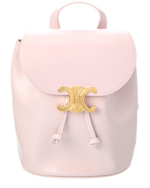 Celine Bonnie Leather Backpack in Pink | Lyst UK
