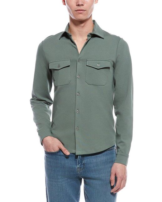 Reiss Jackson Heavy Jersey Shirt in Green for Men | Lyst UK