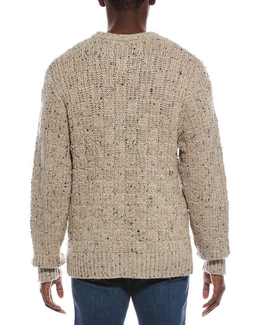 Slate & Stone Heavy Basket Weave Wool-Blend Sweater in Natural for Men ...