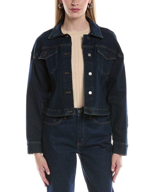 Kenneth Cole Corset Trucker Jacket in Black | Lyst UK