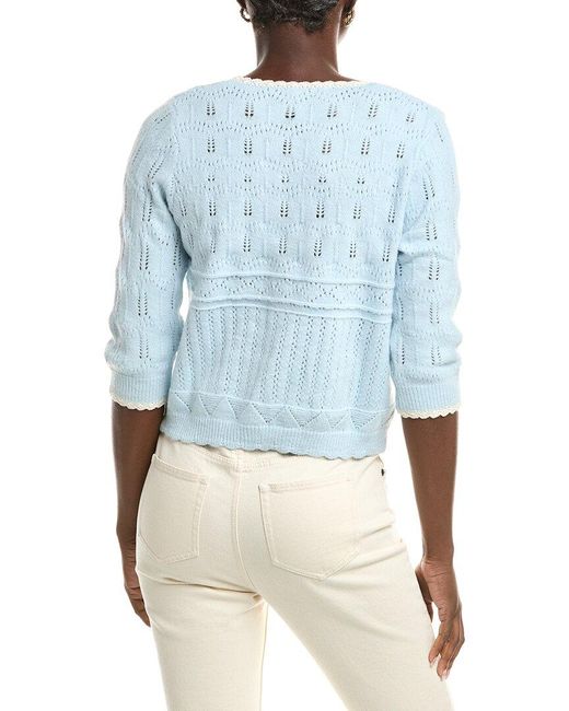 ANNA KAY Elieza Cashmere-Blend Cardigan in Blue | Lyst UK