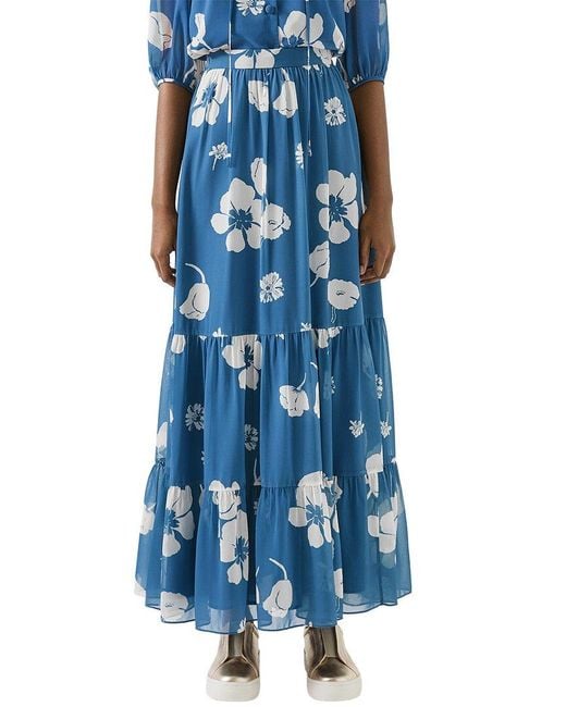 LK Bennett Rumi Skirt in Blue | Lyst UK