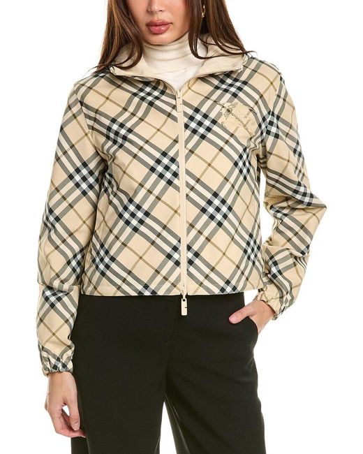 Burberry Reversible Jacket in Natural | Lyst