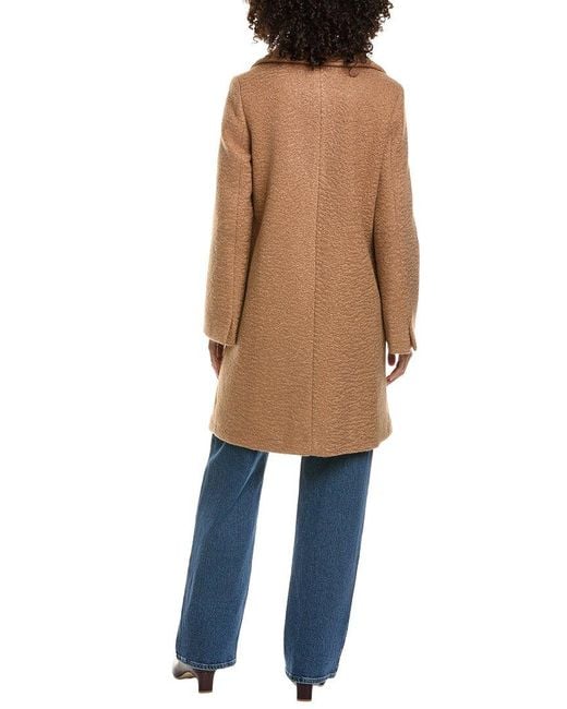 Sam Edelman Cutaway Coat in Natural | Lyst UK