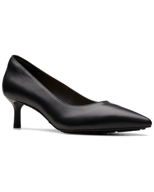 Clarks Adela Court Leather Pump in Black | Lyst UK