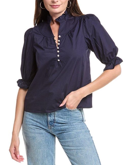 FLORA BEA NYC Edith Top in Blue | Lyst
