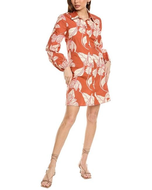 Hutch Betty Shirtdress in Orange | Lyst UK
