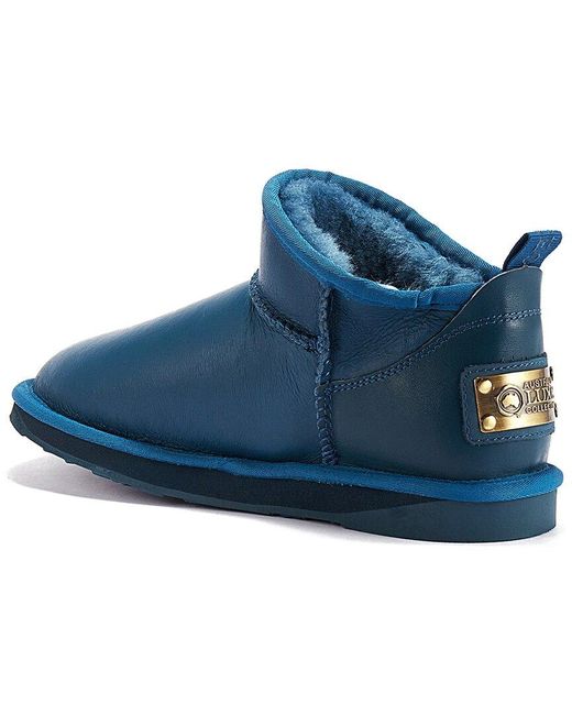 Australia Luxe Cosy Ultra Short Leather Boot in Blue | Lyst UK