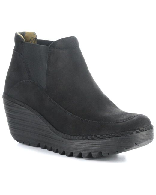 Fly London Yofi Suede Boot in Black | Lyst UK