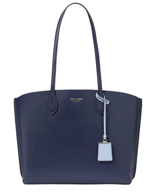 Kate Spade Suite Large Leather Work Tote in Blue | Lyst