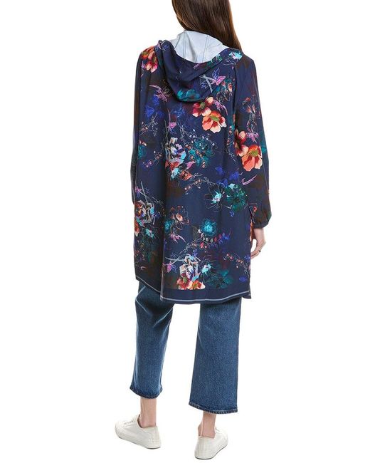 Johnny Was Bee Active Trench Coat in Blue | Lyst UK