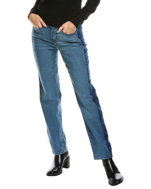 Jones New York Lexington Straight Leg Pant In Blue Lyst