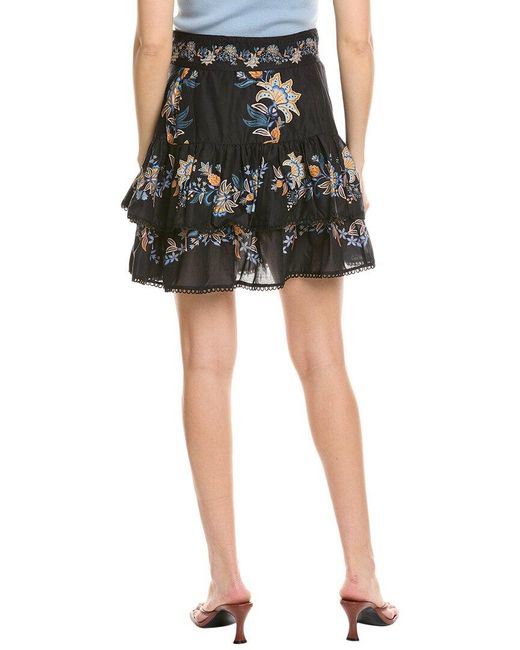 FARM Rio Tiered Mini Skirt in Black | Lyst