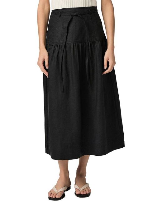 PAIGE Inga Linen Skirt in Black | Lyst UK