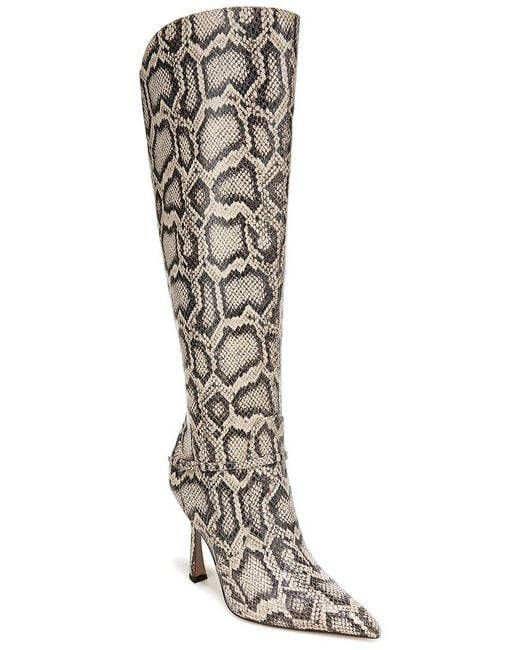 Sam Edelman Elia Leather Boot in White | Lyst UK