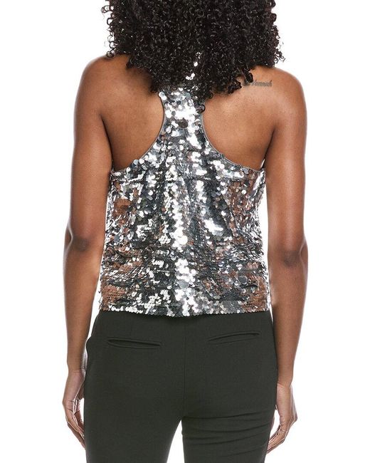 Walter Baker Destiny Sequin Top in Metallic | Lyst UK