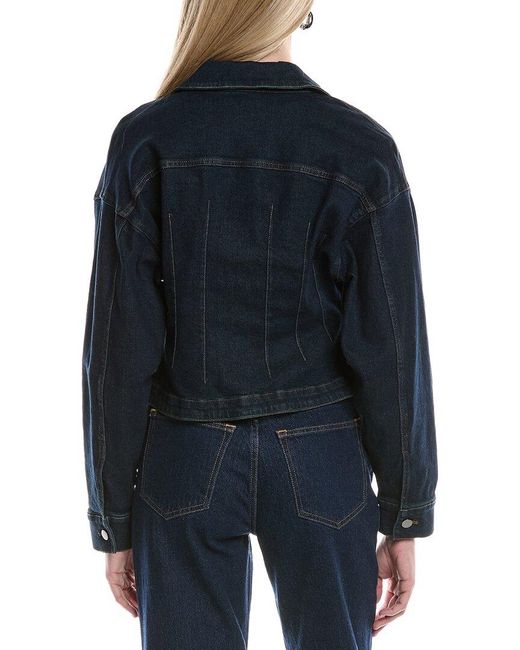Kenneth Cole Corset Trucker Jacket in Black | Lyst UK
