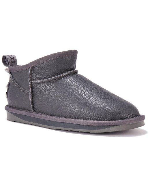 Australia Luxe Cosy Ultra Short Leather Boot in Gray | Lyst
