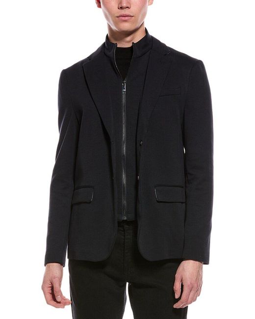 Ted Baker Rook Jersey 2-In-Blazer in Black for Men | Lyst UK