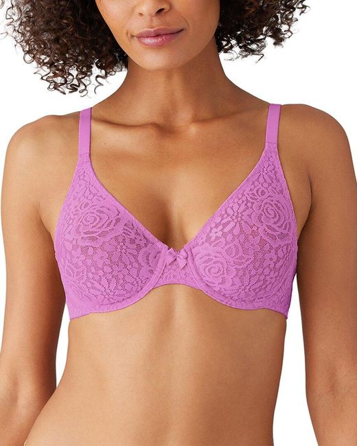 Wacoal Halo Underwire Bra In Purple Lyst Uk