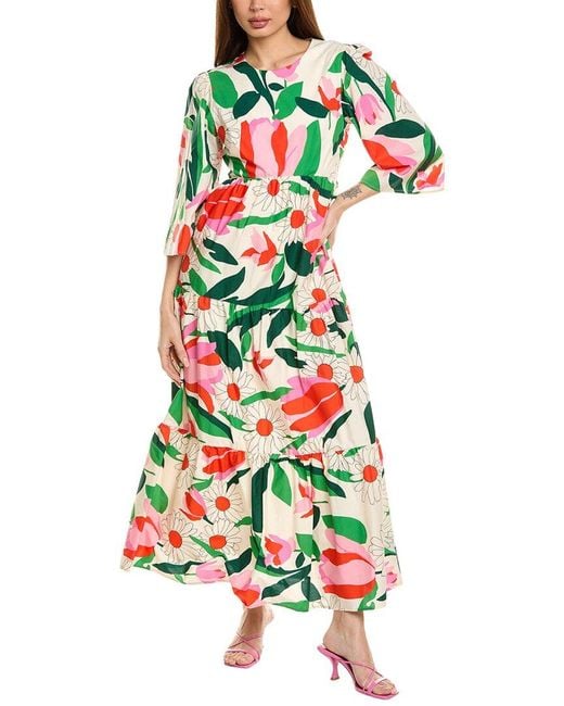 FLORA BEA NYC Jimmi Maxi Dress in White | Lyst