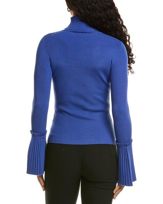 LaBiz Chenille Sweater in Blue | Lyst