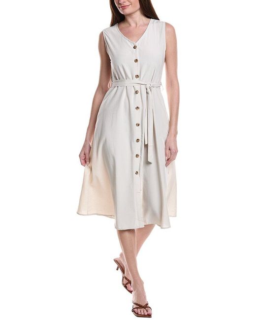 ANNA KAY Ciarha Midi Dress in Natural | Lyst