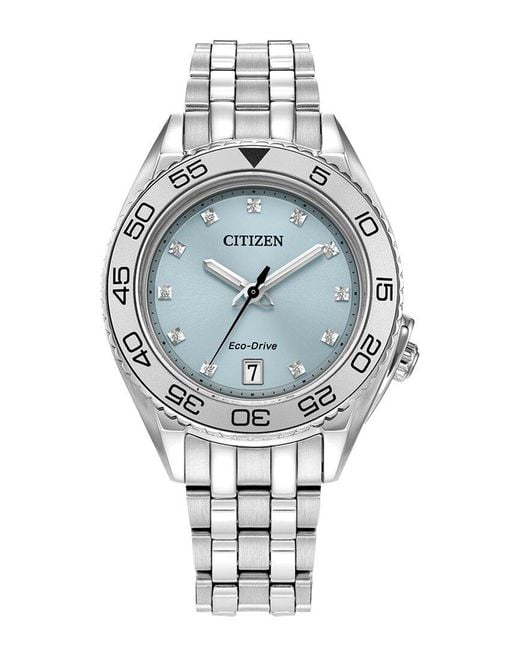 Citizen Carson Diamond Watch in Gray | Lyst