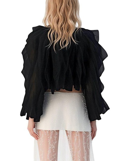 Adele Berto Netted Blouse in Blue | Lyst UK