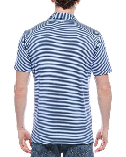 Peter Millar Tempo Performance Mesh Polo Shirt in Blue for Men | Lyst
