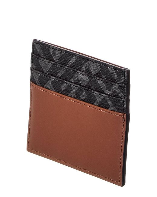 Fendi Ff Squared Leather Card Holder in Black | Lyst UK