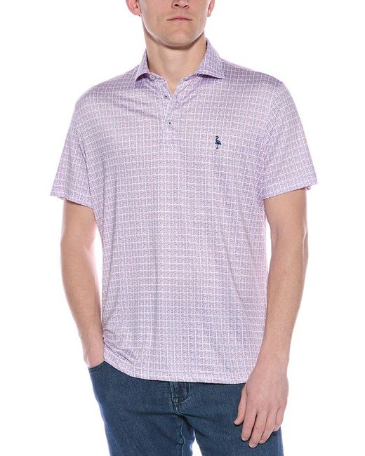 Tailorbyrd Triple Grid Performance Polo Shirt in Purple for Men | Lyst