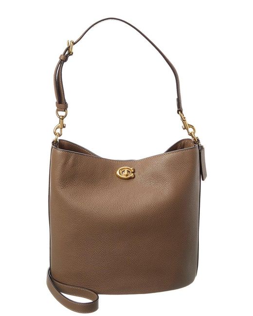 COACH Willow Soft Bucket Bag in Brown | Lyst