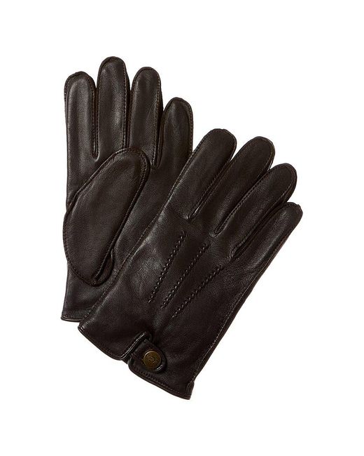 UGG Leather Tabbed Vent Tech Gloves in Black for Men | Lyst