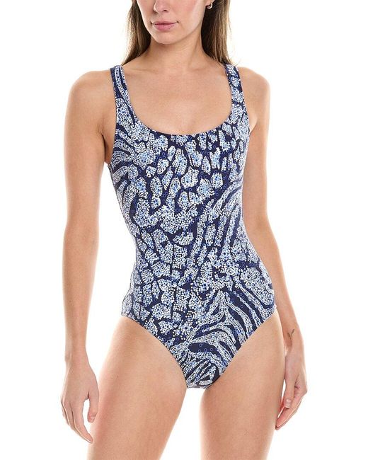Tommy Bahama Playa Brava Reversible Tank One-Piece in Blue | Lyst