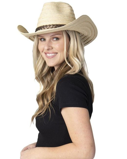 San Diego Hat Storm Pinched Crown Cowboy Hat in Natural | Lyst