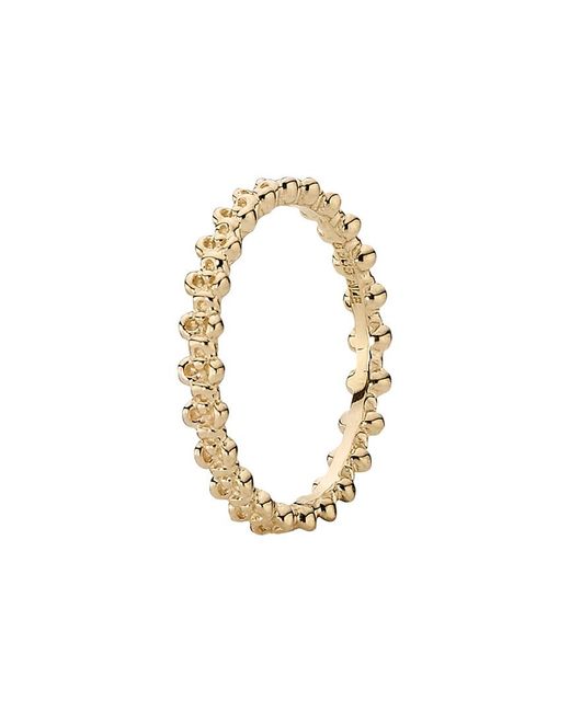 PANDORA 14k Gold Flower Stack Ring in Metallic | Lyst