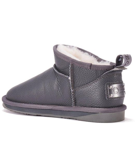 Australia Luxe Cosy Ultra Short Leather Boot in Gray | Lyst