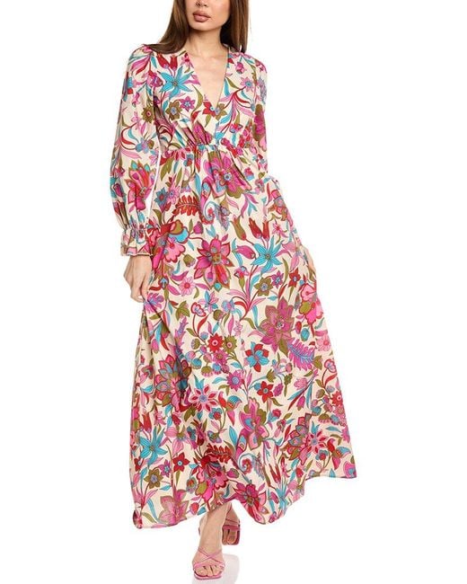 FLORA BEA NYC Karley Maxi Dress in Red | Lyst