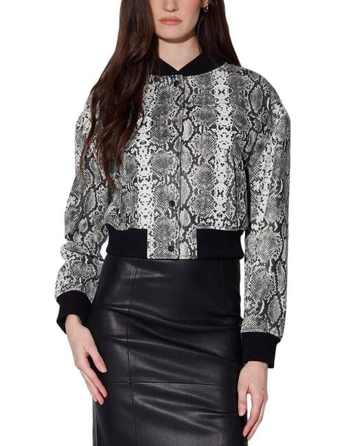 Walter Baker Lindsey Leather Jacket in Grey | Lyst UK