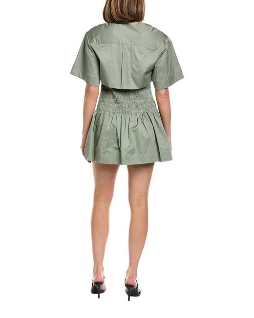 AMUR Genny Mini Dress in Green | Lyst UK