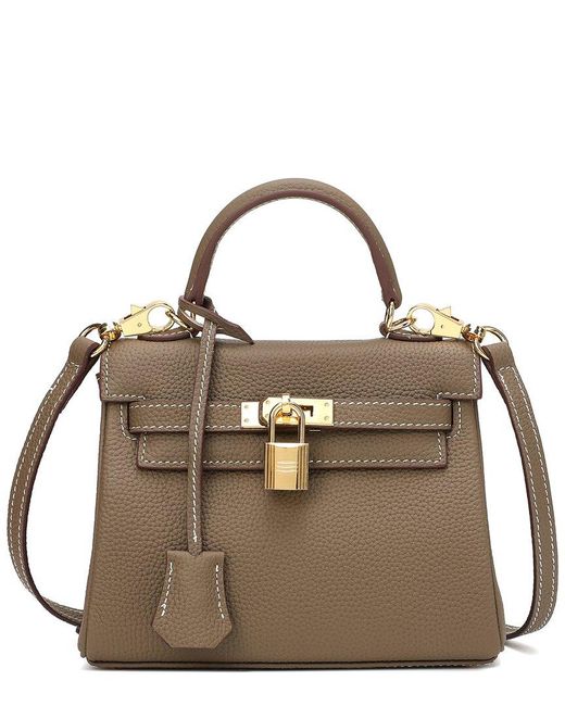 Tiffany & Fred Paris Leather Mini Satchel in Metallic | Lyst