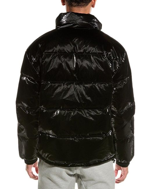 ARMANI EXCHANGE Quilted Puffer Down Coat in Black for Men | Lyst