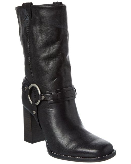 Free People Hayden Harness Leather Boot in Black | Lyst UK