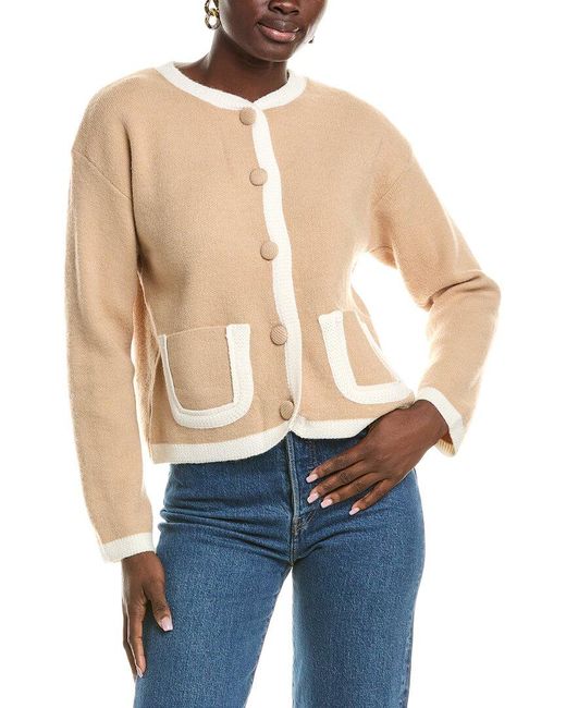 ANNA KAY Blanca Cashmere-Blend Cardigan in Blue | Lyst UK