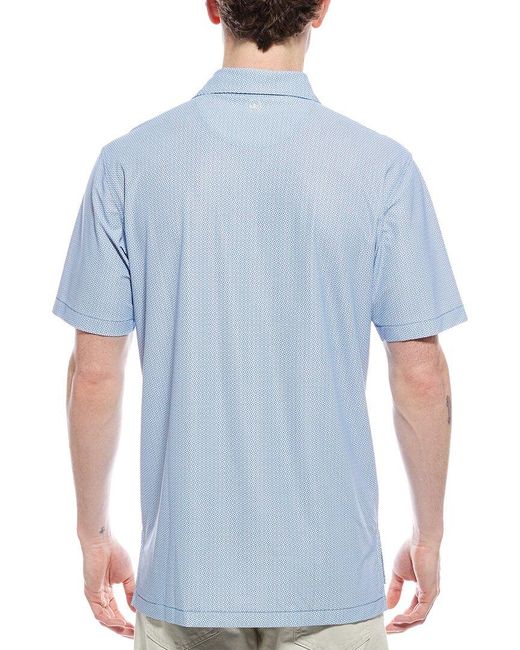 Peter Millar Galiza Performance Mesh Polo Shirt in Blue for Men | Lyst