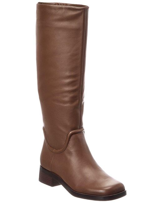 Vince Dani Leather Knee-High Boot in Brown | Lyst